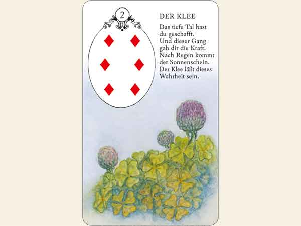 Kartenlegen Lenormandkarte Der Klee Deutung als Tageskarte
