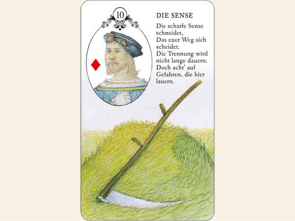 Kartenlegen Lenormandkarte Die Sense Deutung als Tageskarte